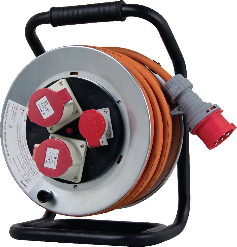 EKSTRÖM Kabelrolle 25 m / 2 x CEE 16A 5 Polig / 1 T25