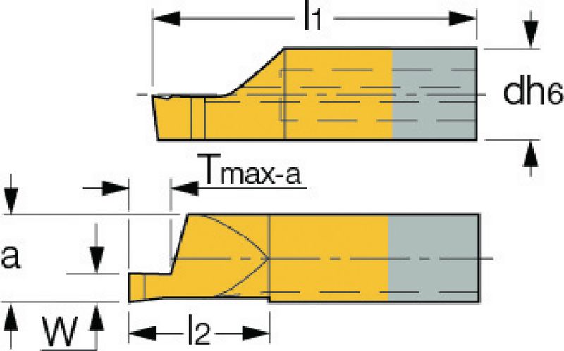 ISCAR Schneideinsatz PICCO-CUT Typ 610, für Axialeinstiche PICCO R 61